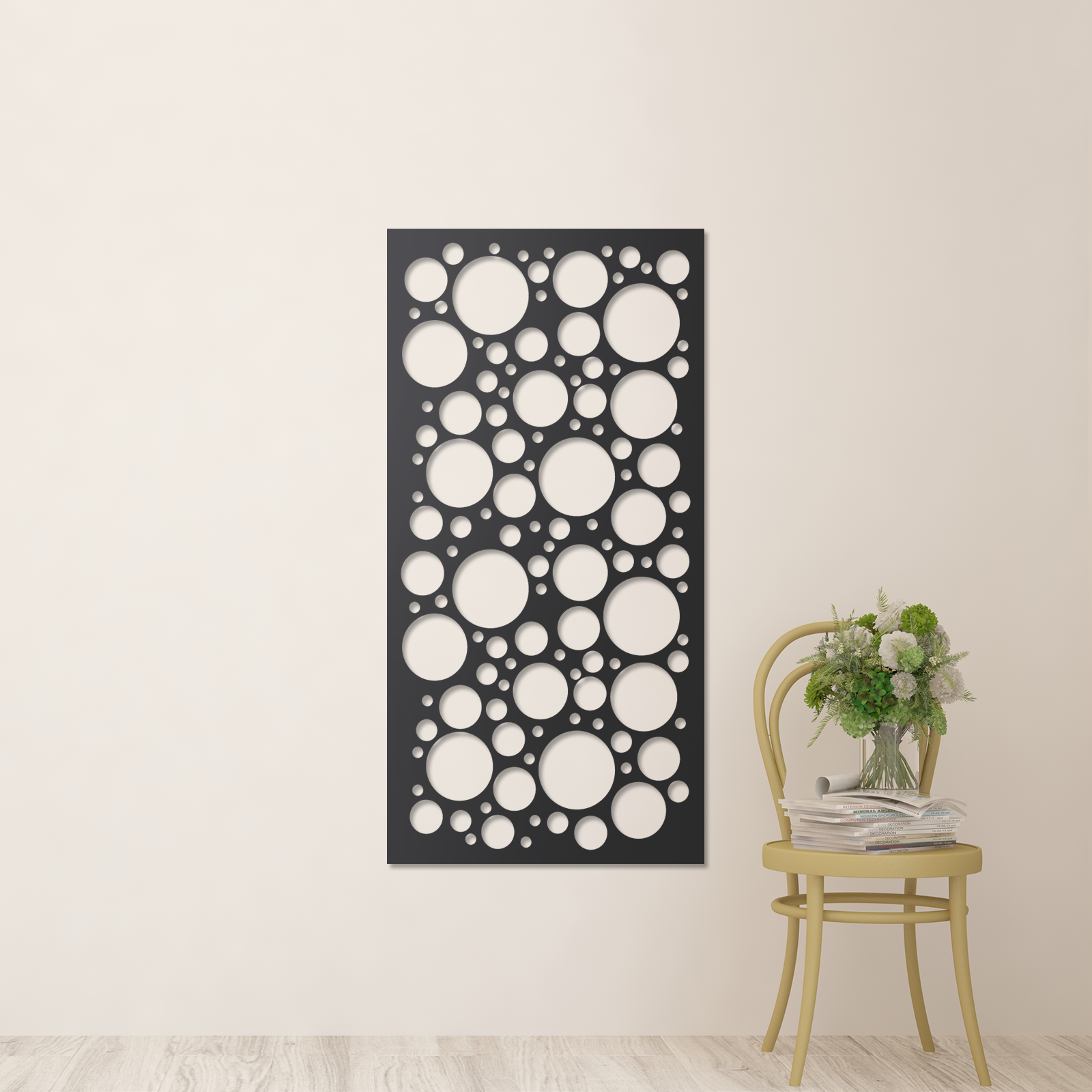 Bubble Bath Metal Garden Screen — Stylish Privacy Decor